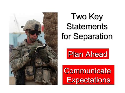 Pre Deployment Separation Brief Ppt