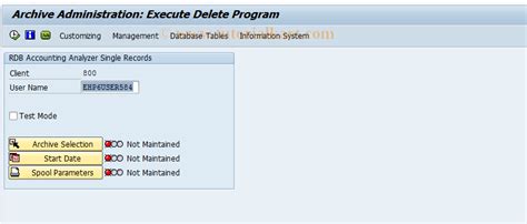 AARDB SAP Tcode Delete Archived Single Records Transaction Code