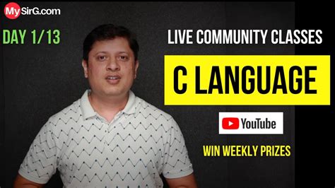 Introduction To C Programming Community Live Class Day 1 Youtube