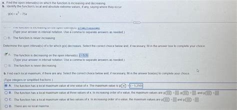 solved a find the open interval s on which the function is