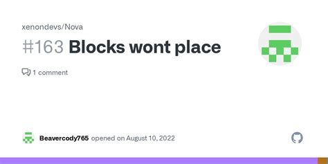 blocks wont place · issue 163 · xenondevs nova · github