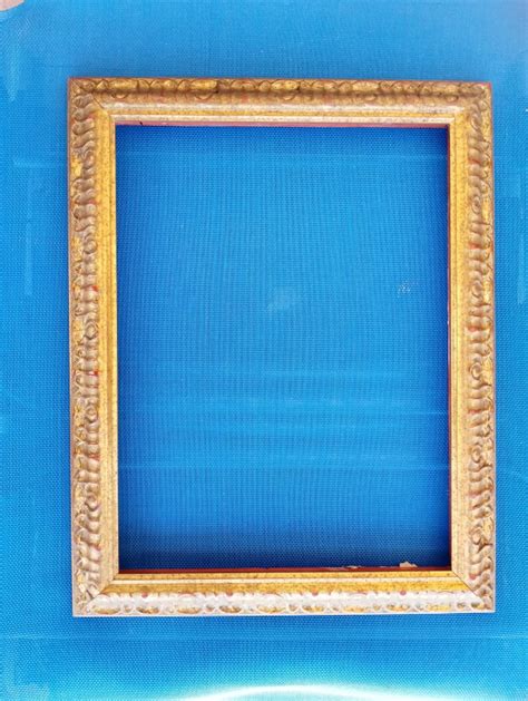 Cornice In Legno Lavorato E Dorato Anni 60 Misure Totali 48x38 Luce