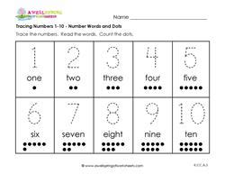 Dotted Line Numbers 1 10