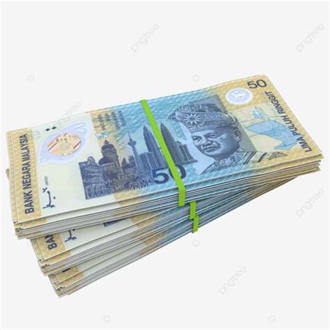 50 Malaysian Ringgit Stack 50 Malaysian Ringgit Stack Pile Malaysian