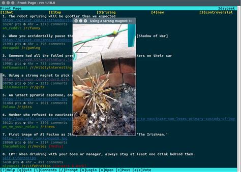 rtv reddit terminal viewer a simple terminal viewer for reddit