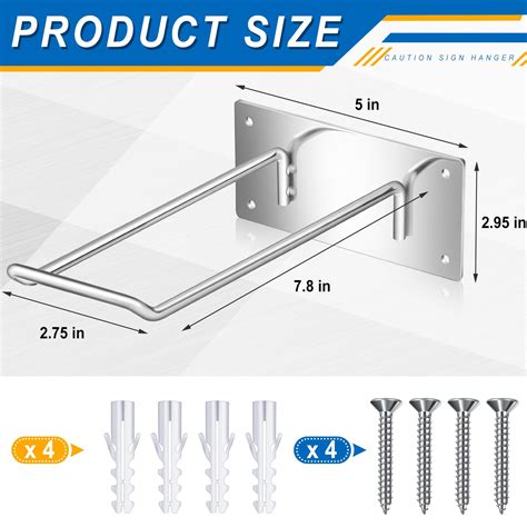 2 Pcs Floor Safety Caution Sign Hangers Wall Mount Wet