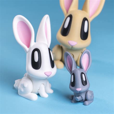 Stl File Blob Bunny Articulated Flexi Art Toy 🎨 3mf ・3d Printer Design To Download・cults