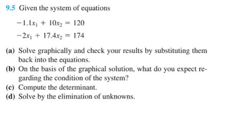 Solved Given The System Of Equations Chegg