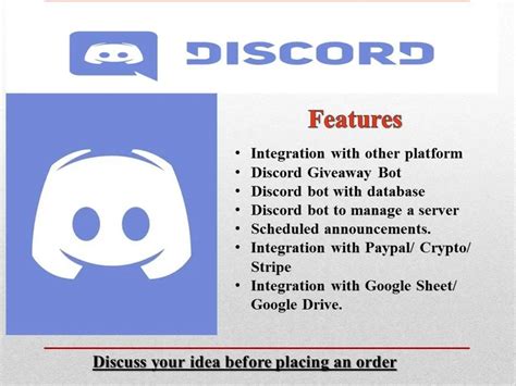 A Custom Discord Bot For Your Discord Server Upwork