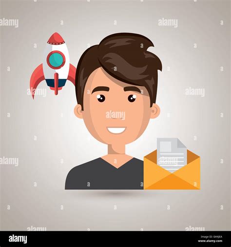 Man Message Document Icon Stock Vector Image And Art Alamy