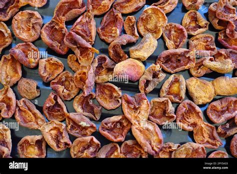 Dried Fruit In The Sun Drying Process For Storing Fruits For A Long