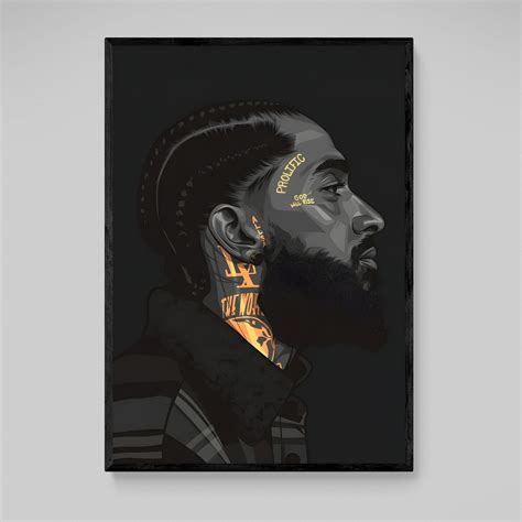 nipsey hussle canvas nipsey hussle wall art nipsey hussle etsy