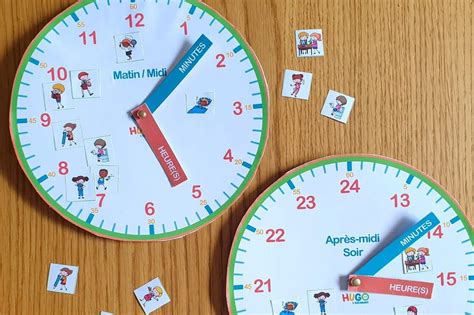 Horloge à Imprimer Pour Apprendre à Lire Lheure Apprendre Vite Et Bien