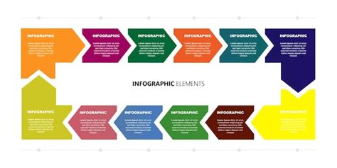 Premium Vector Infographic Elements Flow Design Set