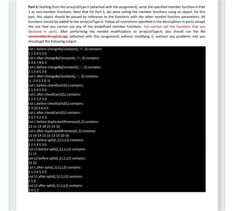 Solved Part 2 Starting From The Arraylisttypeh Attached