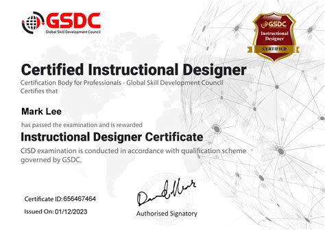 Certified Instructional Designer Certification Gsdc