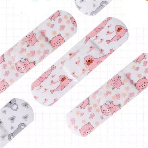 귀여운 만화 밴드 보조제 지혈 접착 붕대 응급 처치 키트 상처 석고 어린이 의료 키트 100 개 비상사태 장비