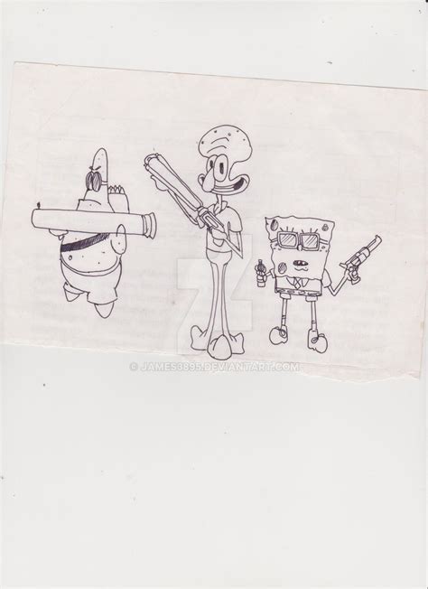 Badass Spongebobpatricksquidward By James3895 On Deviantart