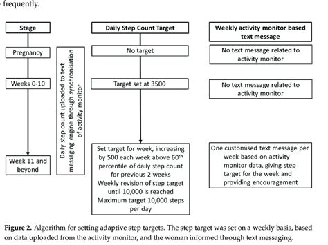 Algorithm For Setting Adaptive Step Targets The Step Target Was Set On Download Scientific