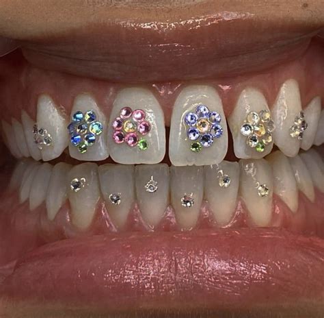 Cute Tooth Gem Designs Tooth Gem Patterns Flower Tooth Gem Diamond