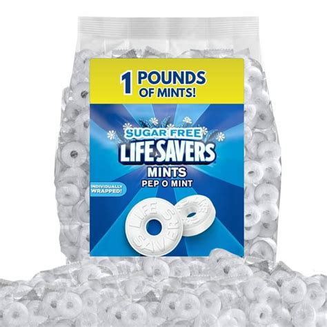 Life Savers Sugar Free Mints Pep O Mint Individually Wrapped Bulk