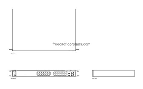 Cisco 24 Port Ethernet Switch Free Cad Drawings