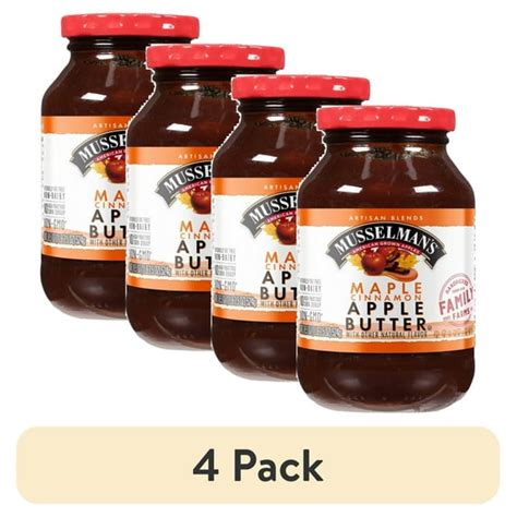 4 Pack Musselmans Maple Cinnamon Apple Butter 175oz