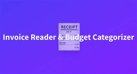 Invoice Reader And Budget Categorizer A Hugging Face Space By Varun321