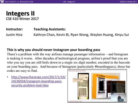 Integers Ii Cse 410 Winter 2017 Instructor Teaching Assistants Ppt Download