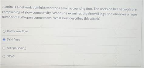 Solved Juanita Is A Network Administrator For A Small