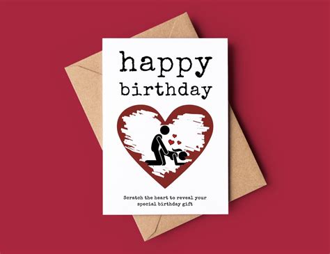 Funny Birthday Sex Scratch Card Birthday Scratch And Reveal Card Fun