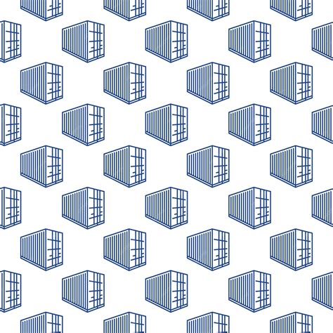Premium Vector Container Vector Shipping Concept Simple Outline Seamless Pattern