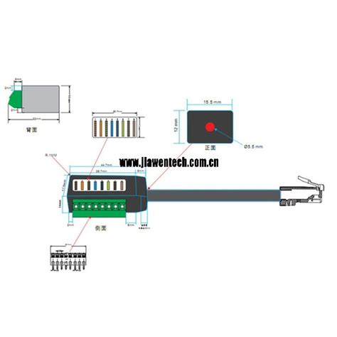 Rj45 Male To 8 Position Terminal Block 6 Inch Pigtail Cable Teminal