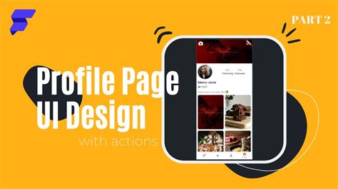 FlutterFlow Make A Basic Profile Page UI Design Part YouTube