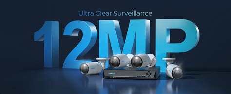 Reolink 12mp Security Camera System 4pcs H 265 12 Megapixel Uhd 120° Fov Poe Surveillance