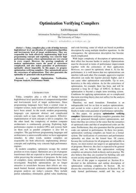pdf optimization verifying compilers