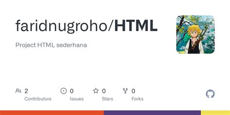 Github Faridnugrohohtml Project Html Sederhana · Github