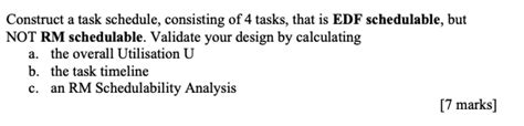 Solved Construct A Task Schedule Consisting Of 4 ﻿tasks
