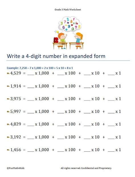 Expanded Form Math Worksheets For 3rd Grade 3rd Grade Math Worksheets