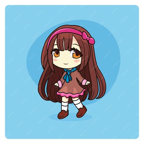 Premium Vector Cute And Kawaii Girl Happily Manga Chibi Girl In