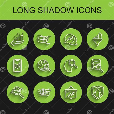 set line search data analysis financial growth dollar board with