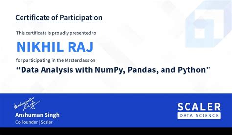 Nikhil Raj On Linkedin Dataanalysis Dataanalytics Python Scaler