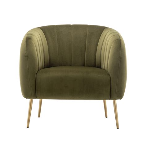 Leiria Contemporary Silky Velvet Tufted Accent Chair With Ottoman