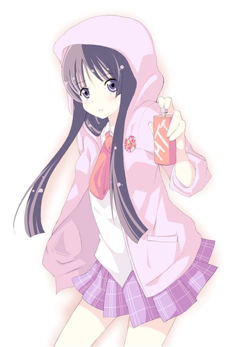 Safebooru 1girl Akiyama Mio Black Eyes Black Hair Blush Hoodie K On