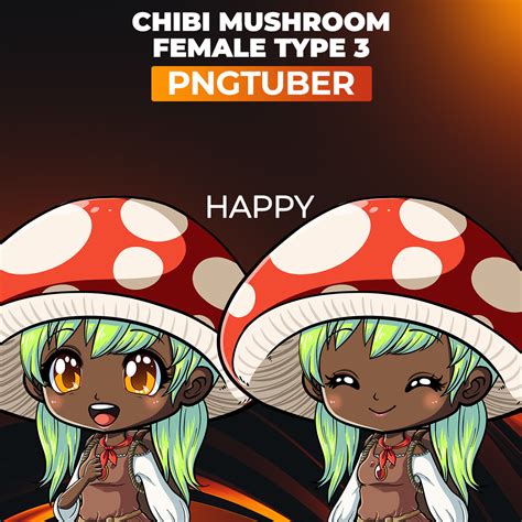 Animated Chibi Mushroom Female Type 3 Vtuber Models Own3d