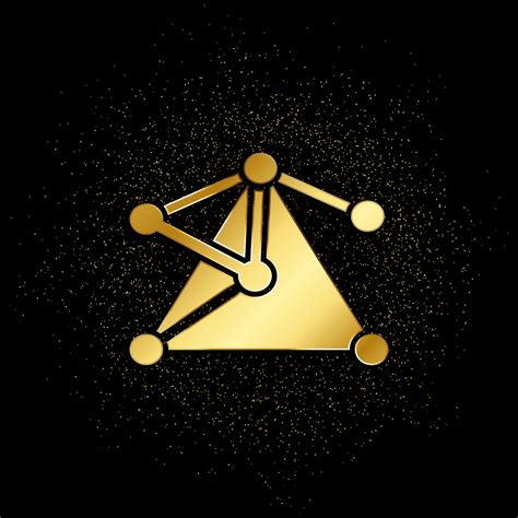Database Server Connection Gold Icon Vector Illustration Of Golden Particle Background