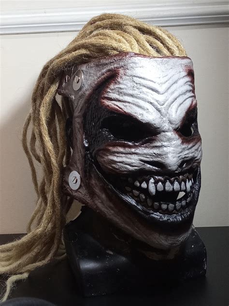 The Fiend Wrestling Mask With Dreads Accurate Horror Prop Replica