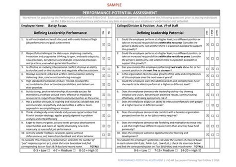 Employee Performance Potential Matrix Development Ppt 9 Box Grid
