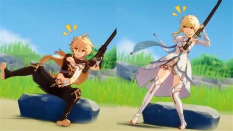 원신 남행자 Vs 여행자 비교 몬드 편 Character