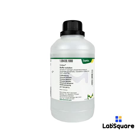 สาละลายบัฟเฟอร์ สีใส Buffer Solution Ph4 Ph7 Ph10 ขนาด 1l ยี่ห้อ Merck Germany Shopee Thailand